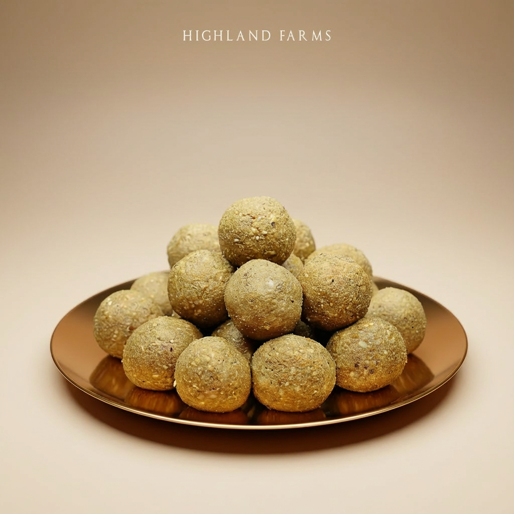 Buy Sattu Laddoo with A2 Cow Ghee & Nuts | Highland Farms